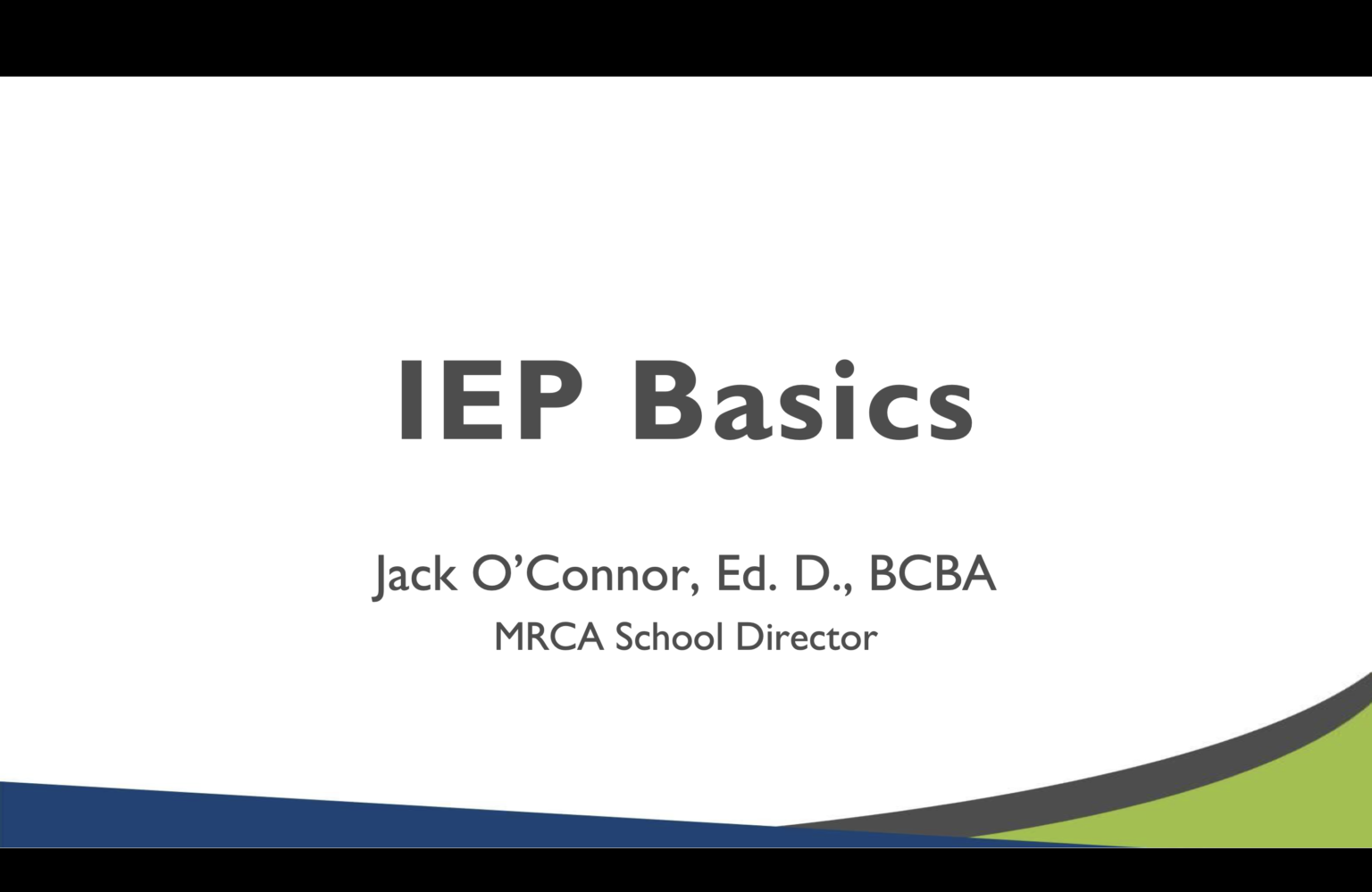 IEP Basics - Savannah Autism Conference